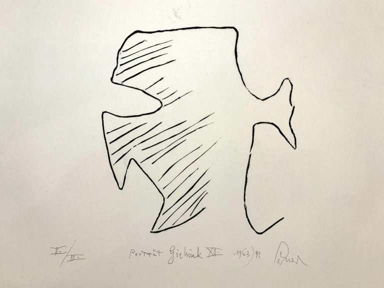 Jerzy Panek – „Porträt von Jozef Gielniak – Schwarz-Weiß-Druck ...