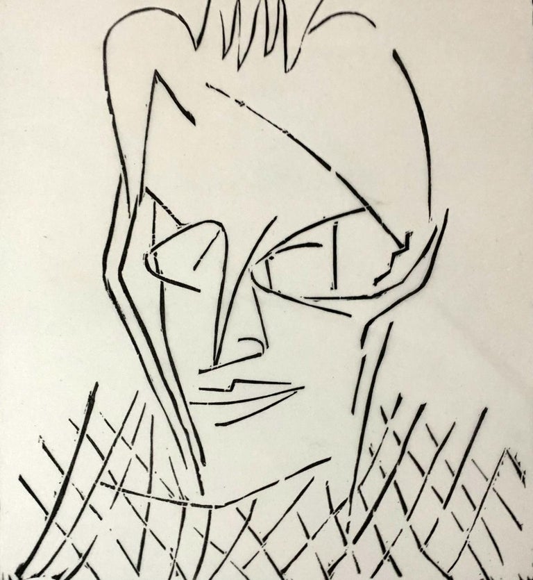 Jerzy Panek - Portrait de Jozef Gielniak - Impression en noir et blanc ...