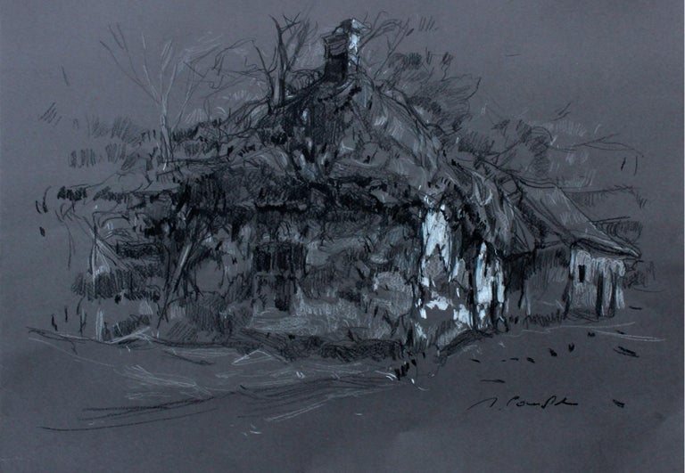 Józef Panfil - Wrzeszczów - XXI century, Figurative landscape drawing ...