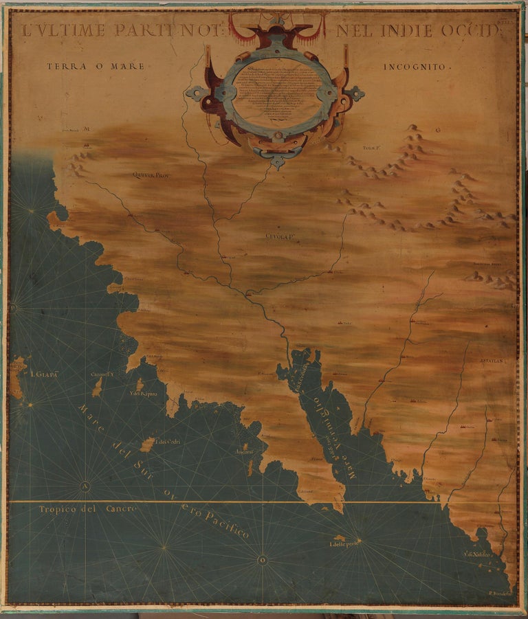 The 1564 Medici Danti Map of California For Sale at 1stDibs