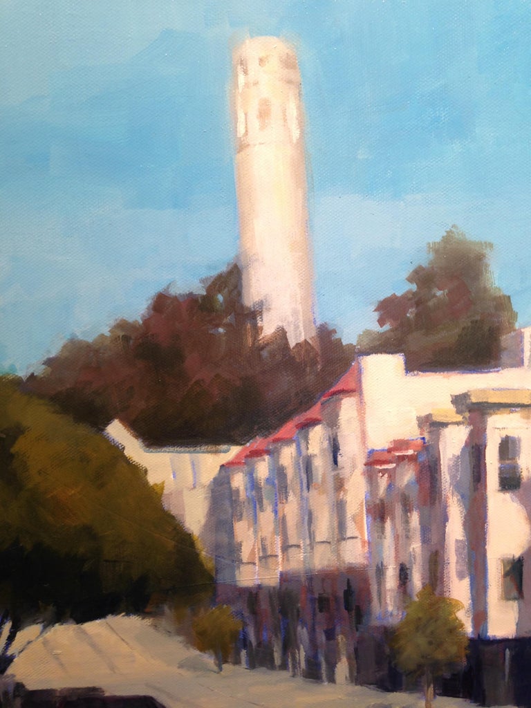Carole Rafferty - Coit Tower II, Art Deco cityscape of San Francisco ...