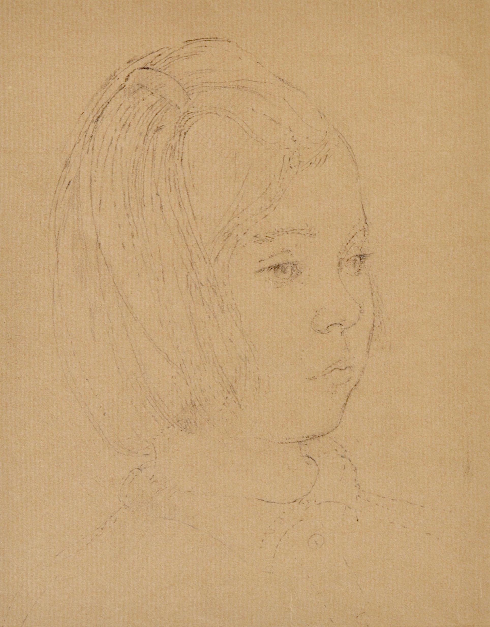 John Sergeant - Sleeping - 20th Century British pen and ink drawing by ...