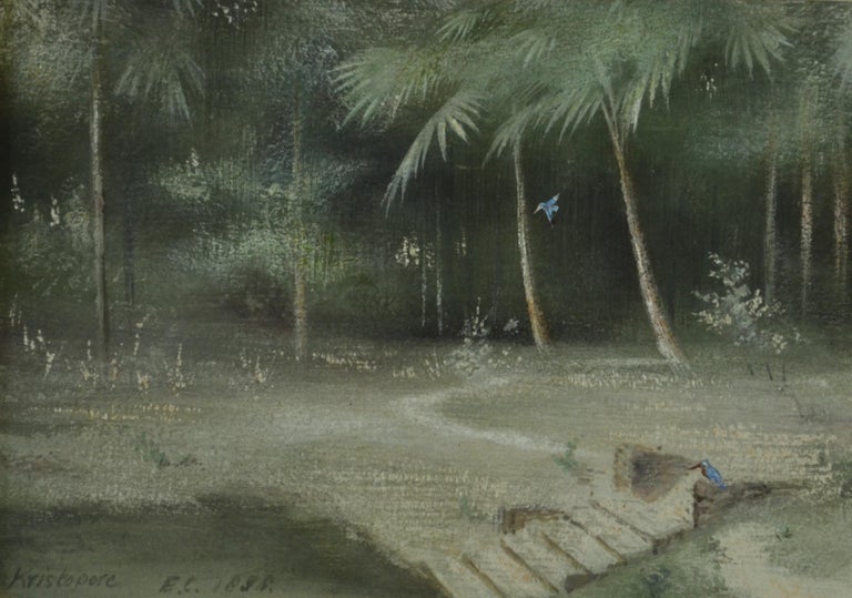 Edward Clifford - Kristopore - Pre-Raphaelite landscape watercolour of ...