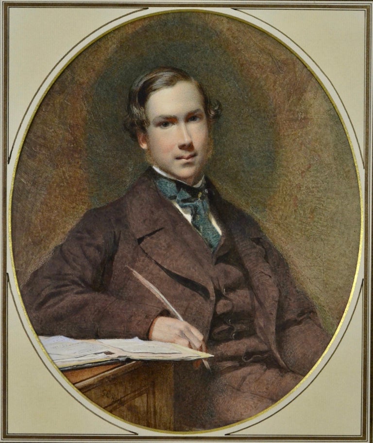 George Elgar Hicks - Portrait of a Young Man by Victorian artist George ...