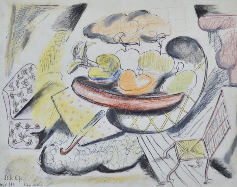 John Sutton - Mid 20th Century British Cubist watercolour drawing by ...