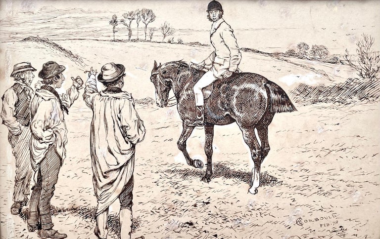 Alfred Chantrey Corbould - 19th Century British Original Pen and Ink ...