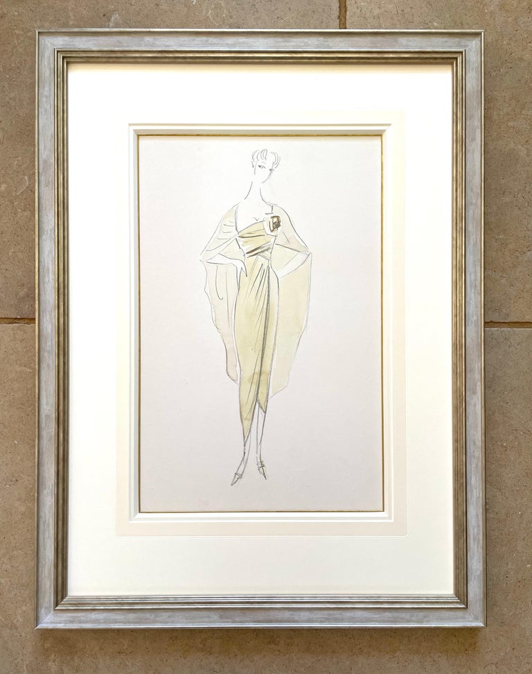 Cecil Beaton - Design for a Gown by Sir Cecil Beaton For Sale at 1stDibs
