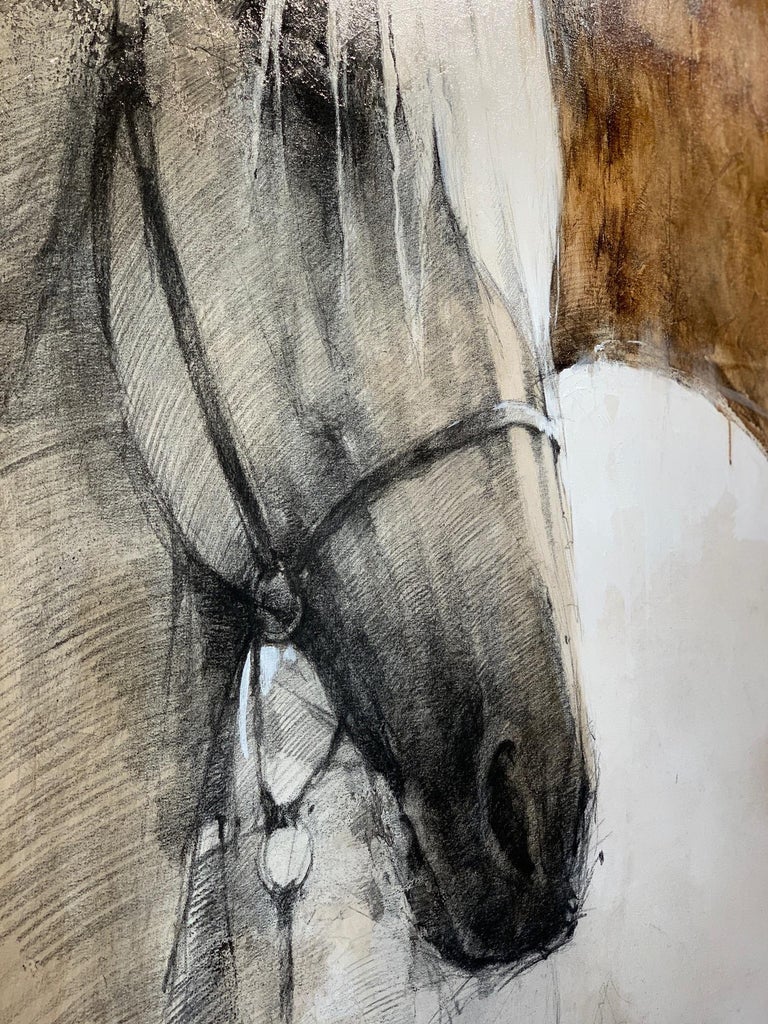 Andre Kohn - Andre Kohn. "The White Horse" Original Large Horse Oil and ...