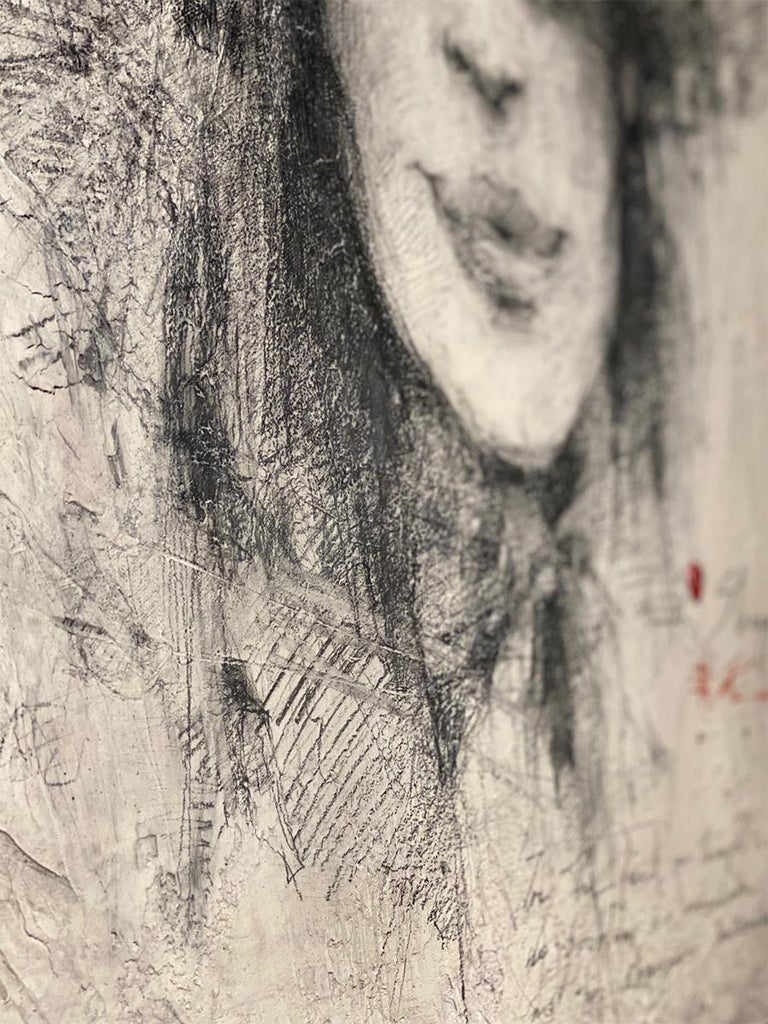 Andre Kohn - Andre Kohn. "Stranger" Original textured charcoal drawing ...