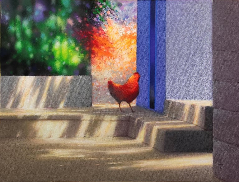 Janusz Kokot - HEN - Contemporary Landscape and Animal Oil Pastel ...