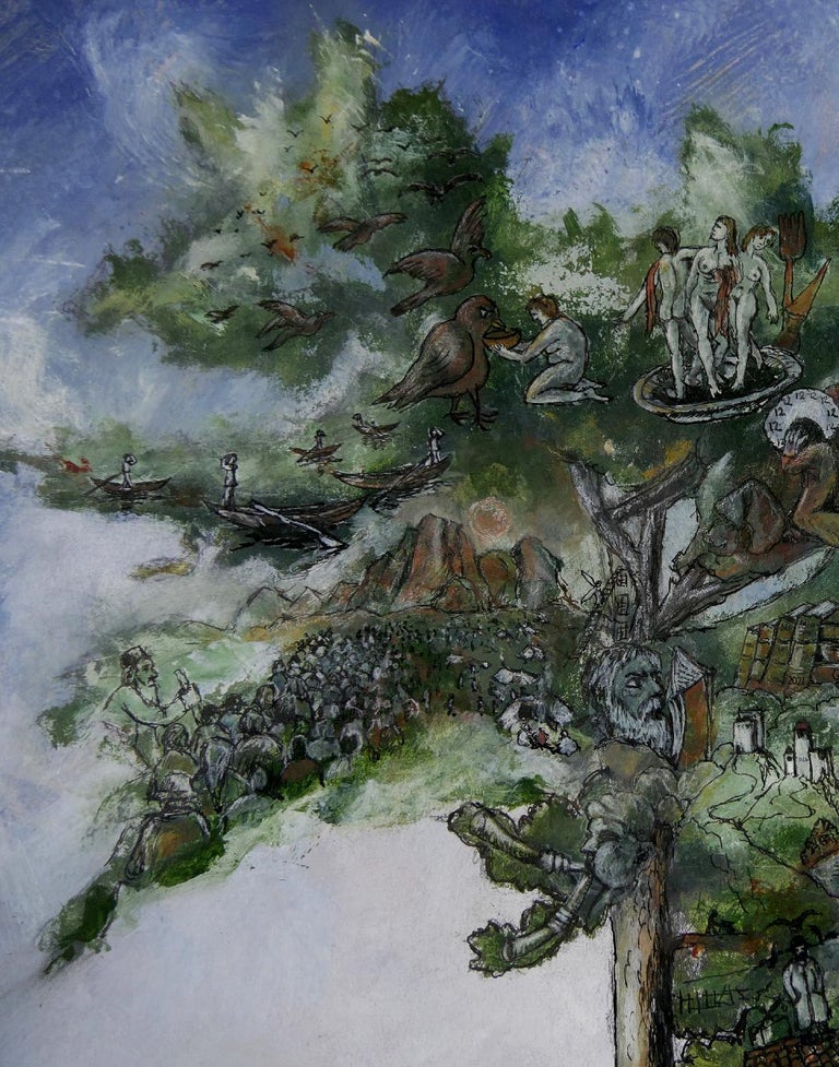 Frank Girard – „„“Große Kiefer“, Baum, der von Menschen in der Natur ...