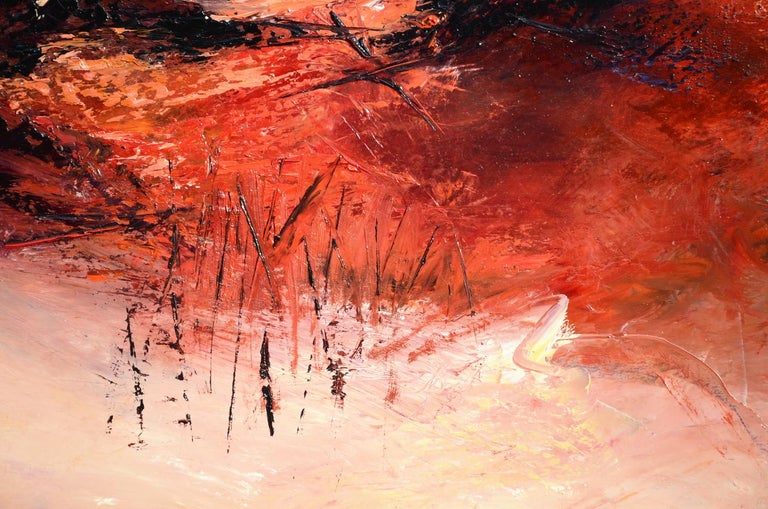 Chicorée - "Mount Carmel", Large Abstract Landscape Oil Painting For ...