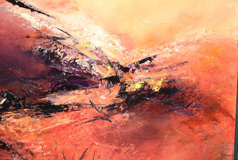 Chicorée - "Mount Carmel", Large Abstract Landscape Oil Painting For ...