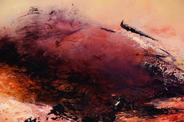 Chicorée - "Mount Carmel", Large Abstract Landscape Oil Painting For ...