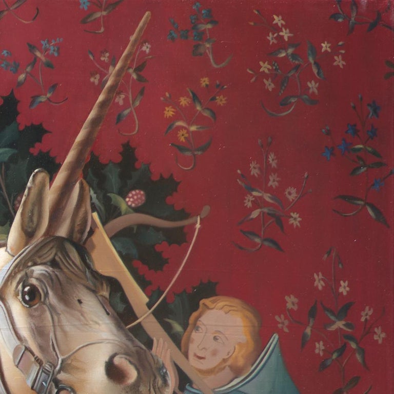 Andrée Bars - The End of Innocence, Middle Ages Princess with Unicorn ...