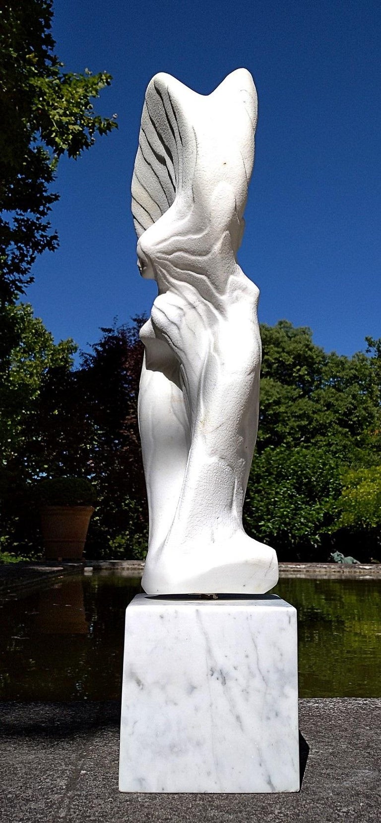 Lutfi Romhein - Celeste, White Carrara Marble Standing Female ...
