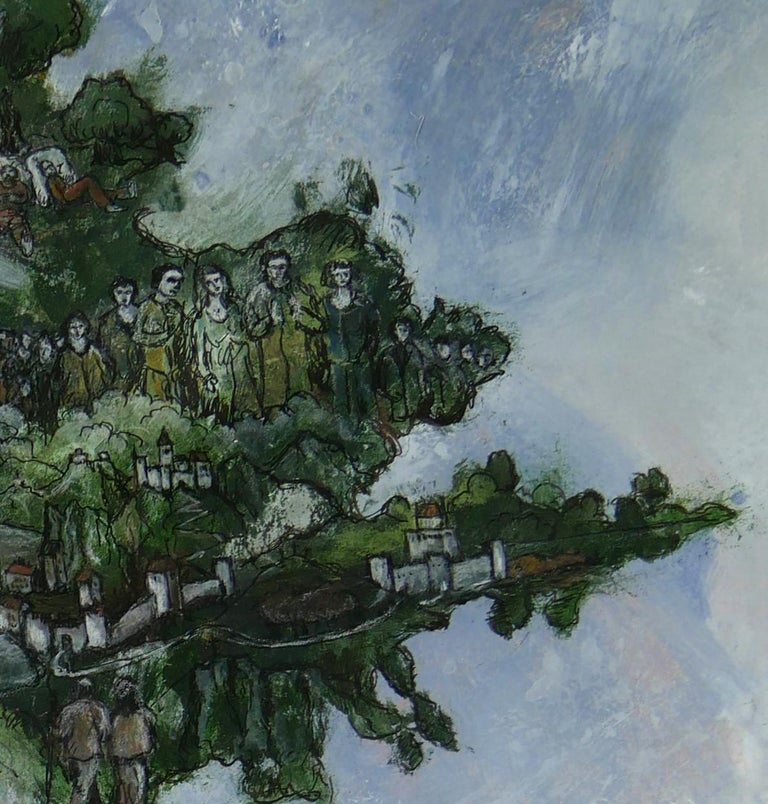 Frank Girard - "Great Pine", Tree Inhabited by Human in Nature, Drawing ...