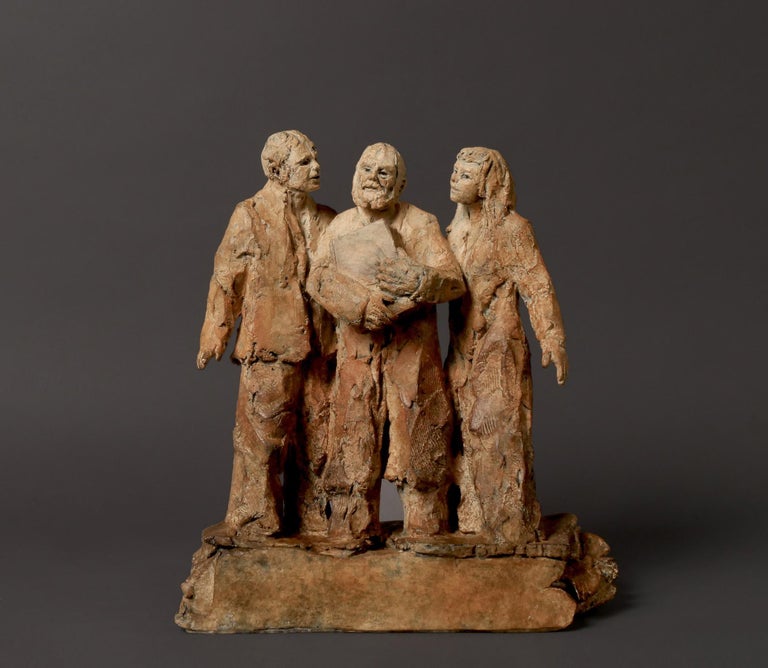 Frank Girard - "Origin", A Woman and A man Become Three People, Bronze ...