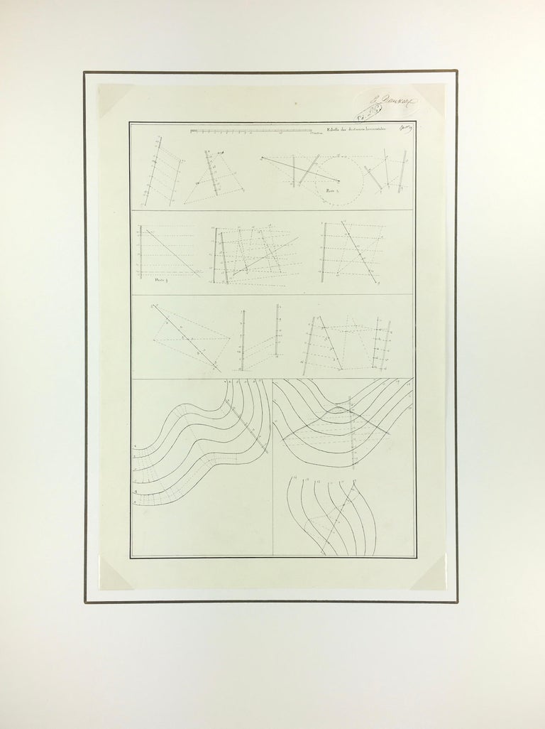 Unknown - Antique French Technical Drawing For Sale at 1stDibs