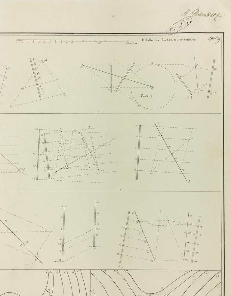 Unknown - Antique French Technical Drawing For Sale at 1stDibs