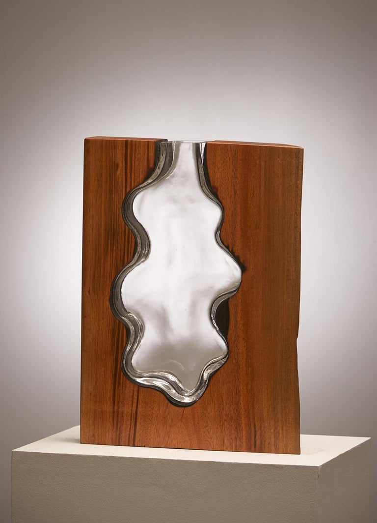 Scott Slagerman / Jim Fishman - Hand Blown Clear Glass with Live Edge ...