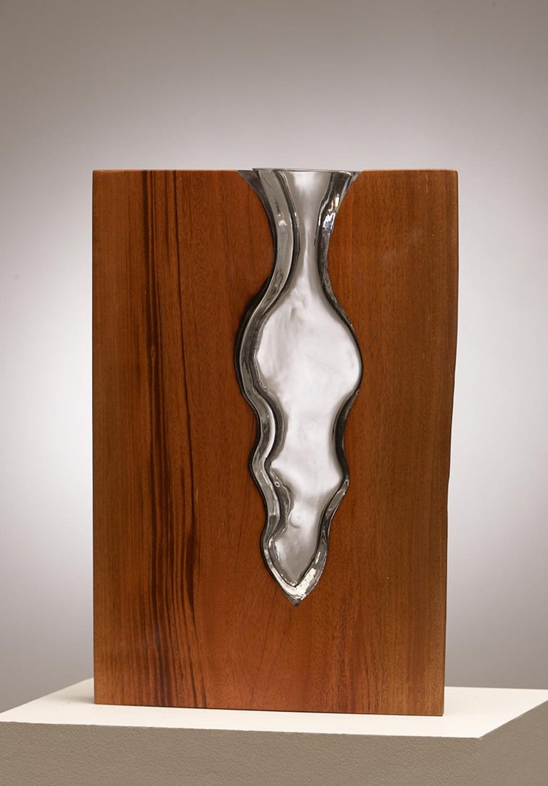 Scott Slagerman / Jim Fishman - Hand Blown Glass Amphora with Live Edge ...