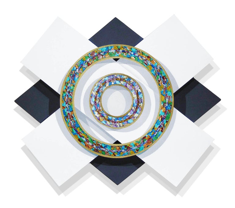 Jack Reilly - Jack Reilly, Circles of Time, Mixed Media, Abstract ...