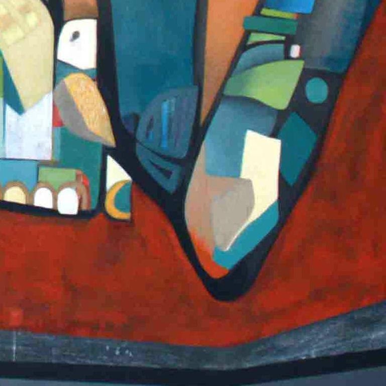 Janet Hagopian - Homeless, Contemporary Abstract Art Oil Painting ...