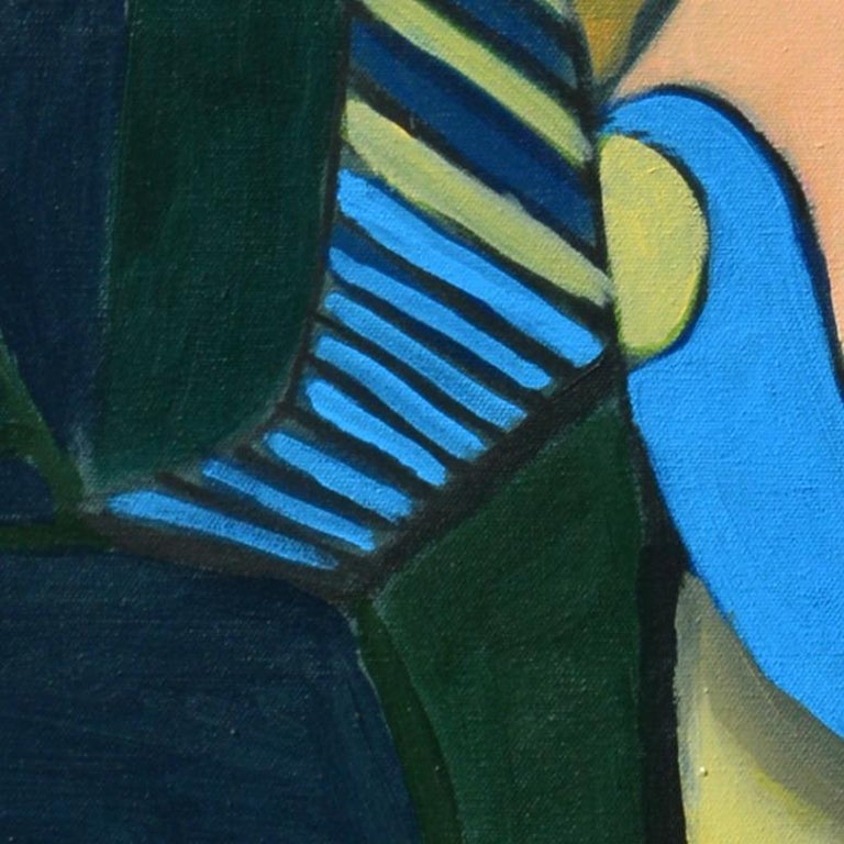 Rolando Duartes - Adolescence, Modern Abstract Art Acrylic Yellow ...