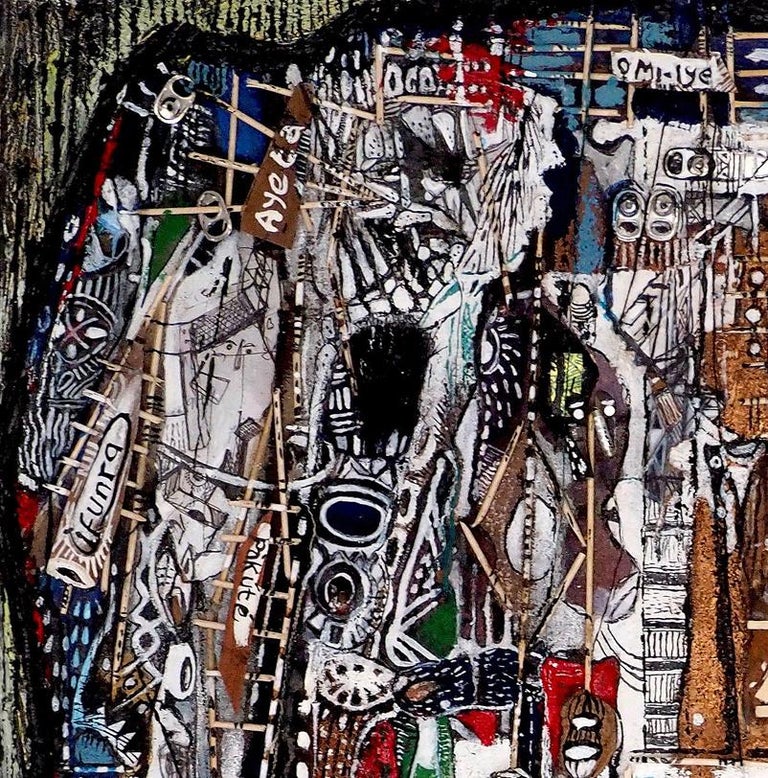 Olayanju Dada - Akoto, Contemporary Abstract African Mixed media ...