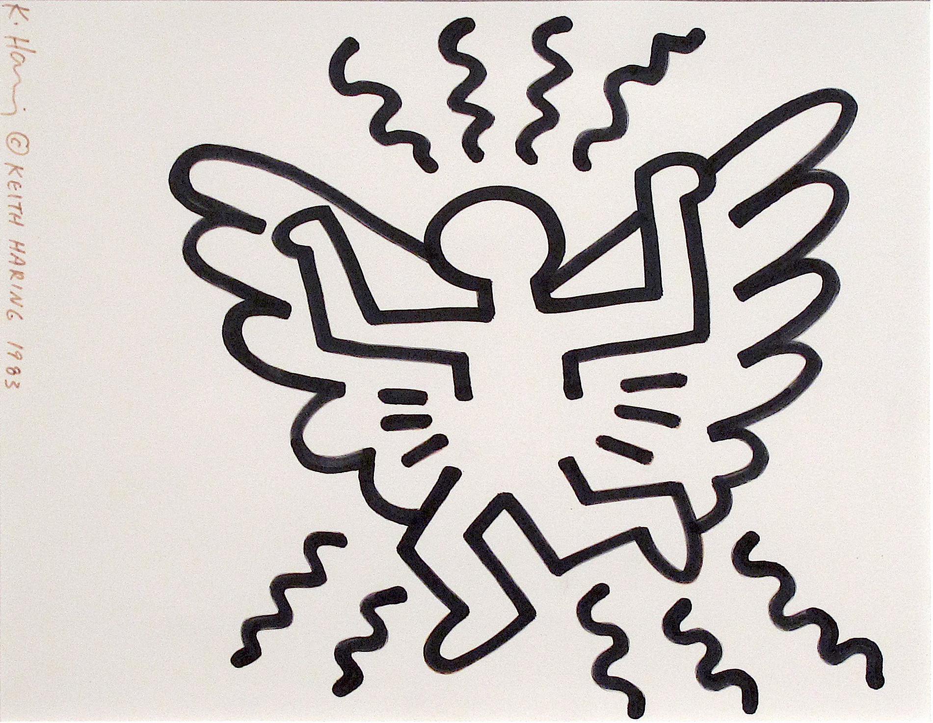Keith Haring - Radiant Angel For Sale at 1stDibs | keith haring angel ...