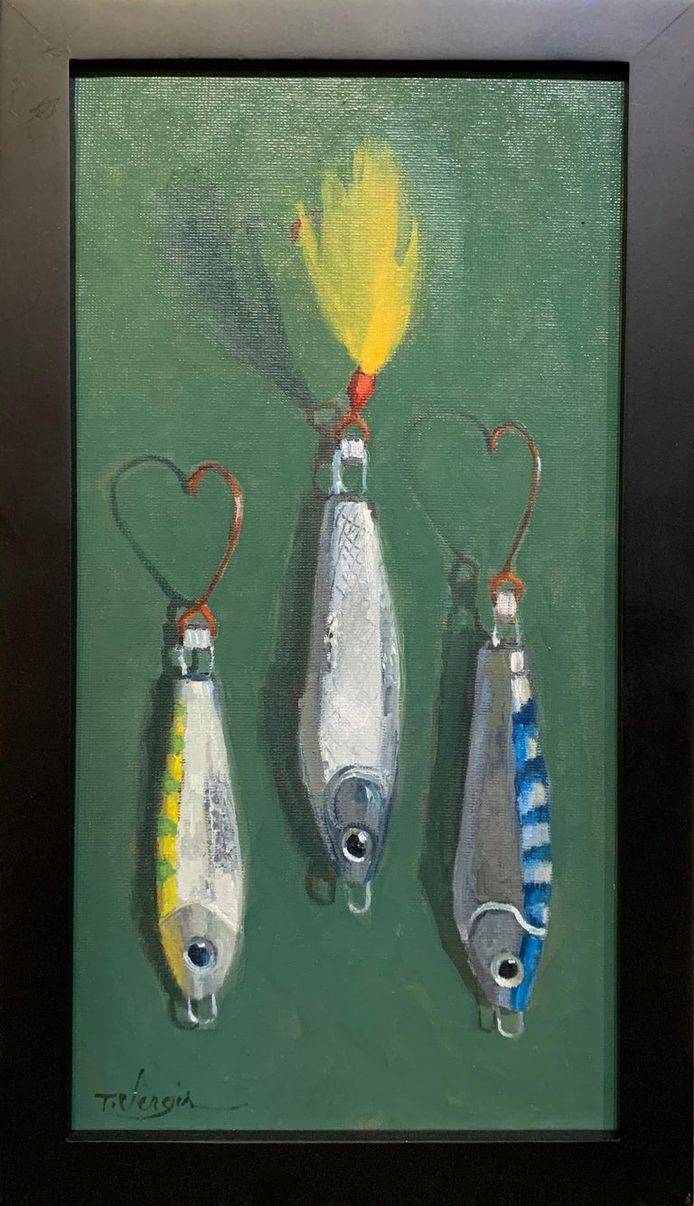 Trisha Vergis - Trisha Vergis, Original Oil on Canvas, Fishing Lures ...