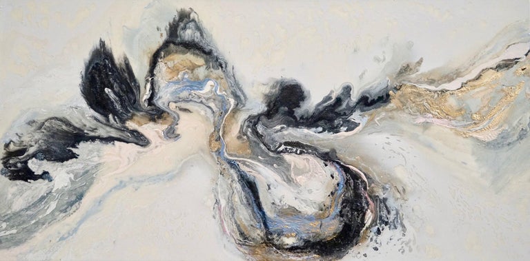 Sarah Raskey - Smoke on the Water by Sarah Raskey. White, black, gold ...