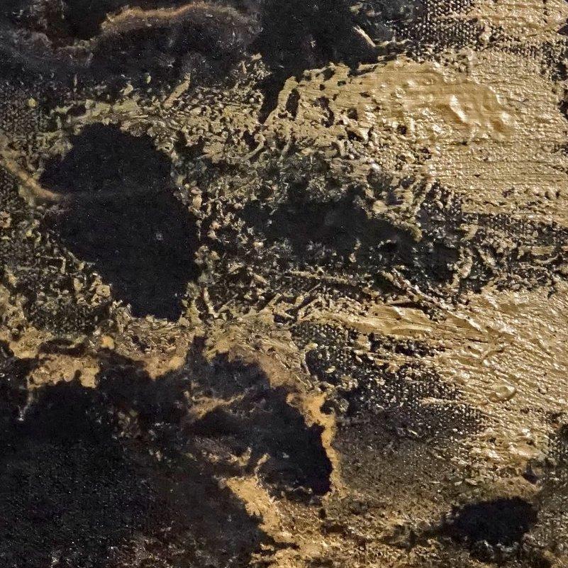 Sarah Raskey - Midnight Oil, Sarah Raskey. Black and gold. Mixed media ...