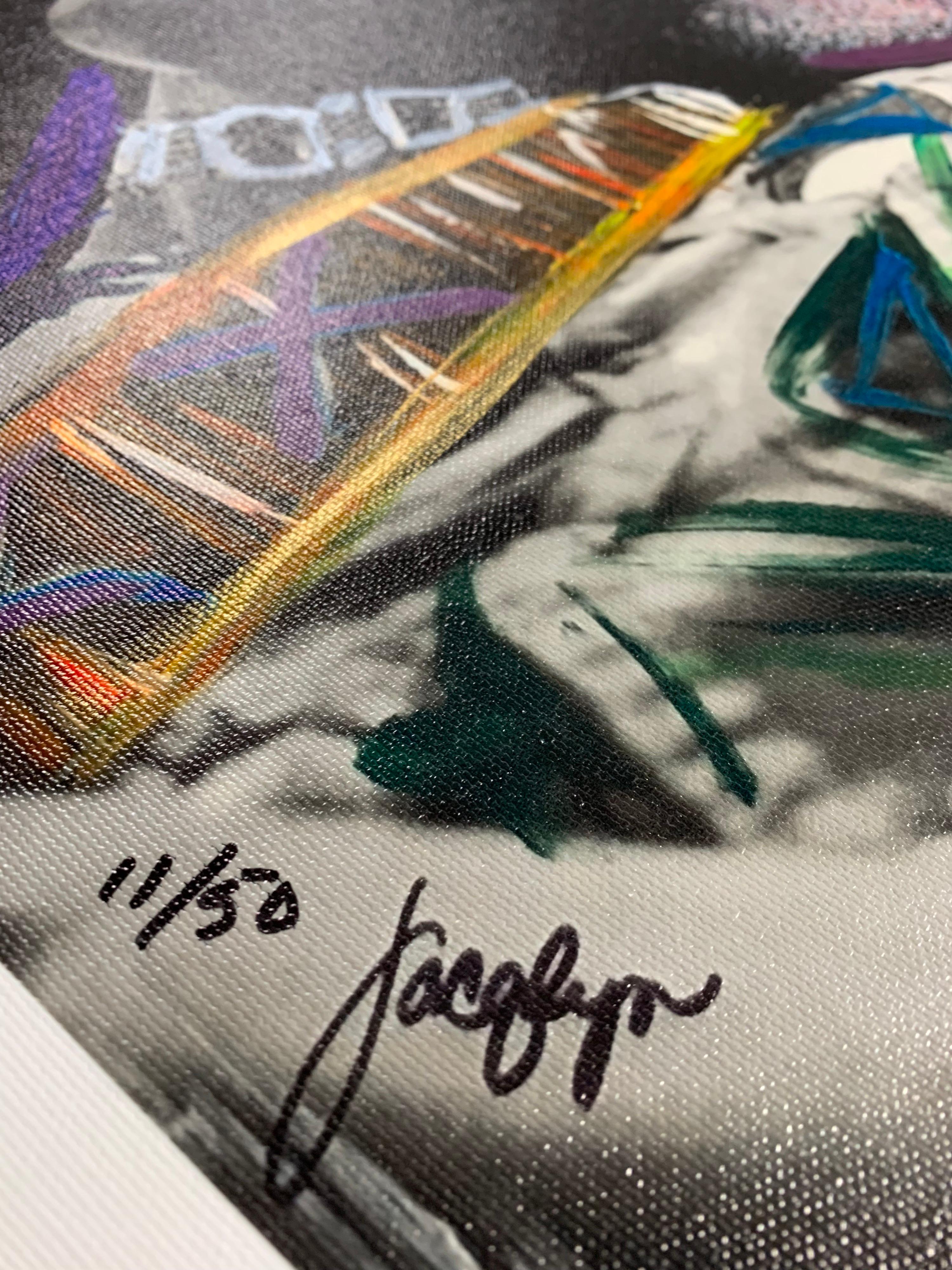 Jacqlyn Burnett - "Jammin" Jimi Hendrix Fine Art Print on Canvas Edt 11 ...