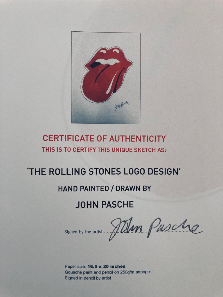 John Pasche - Œuvre d'art originale signée John Pasche « The Rolling ...