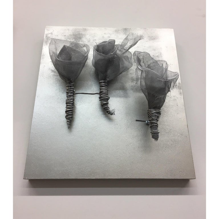 Melanie Newcombe - "ROSES SILVER" Sculpture 19" x 17" x 7" inch by ...