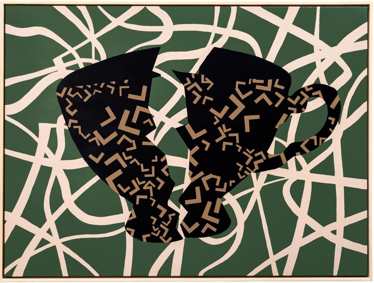 Ty Joseph - "Teacup" Acrylic on canvas Painting 36" x 48" inch by Ty ...