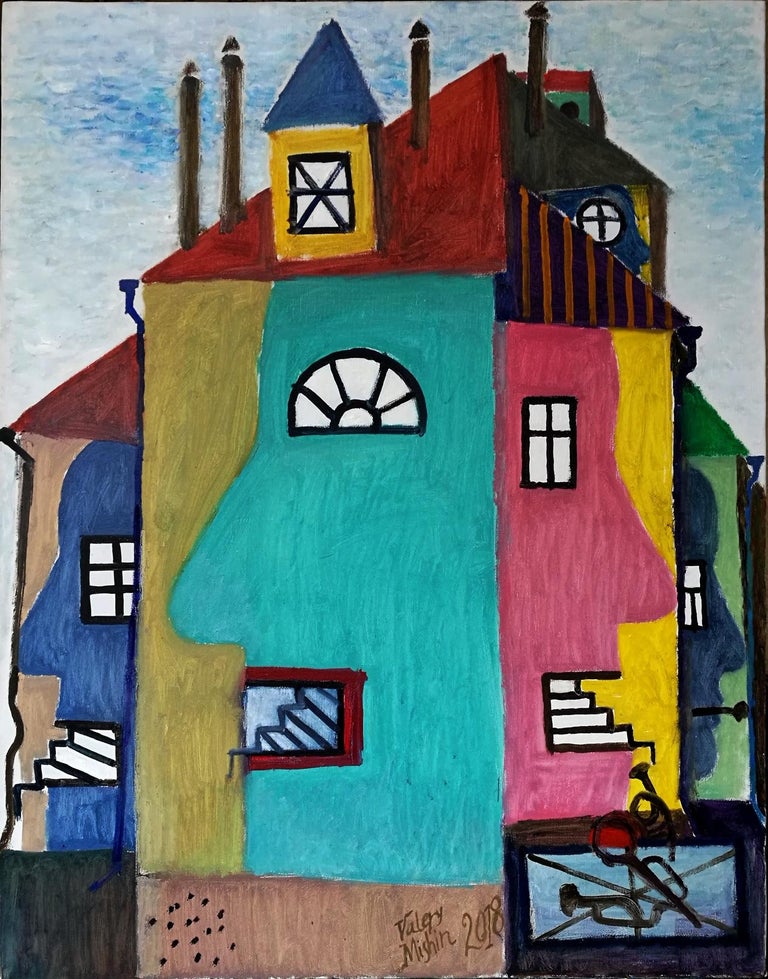 Valery Mishin - "SPB Blues" Oil Painting 35" x 28" inch by Valery ...