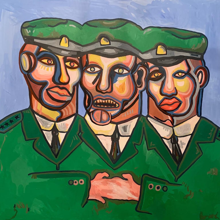 lvovich - "Untitled 4" Acrylic on Canvas painting 39" x 39" inch by ...