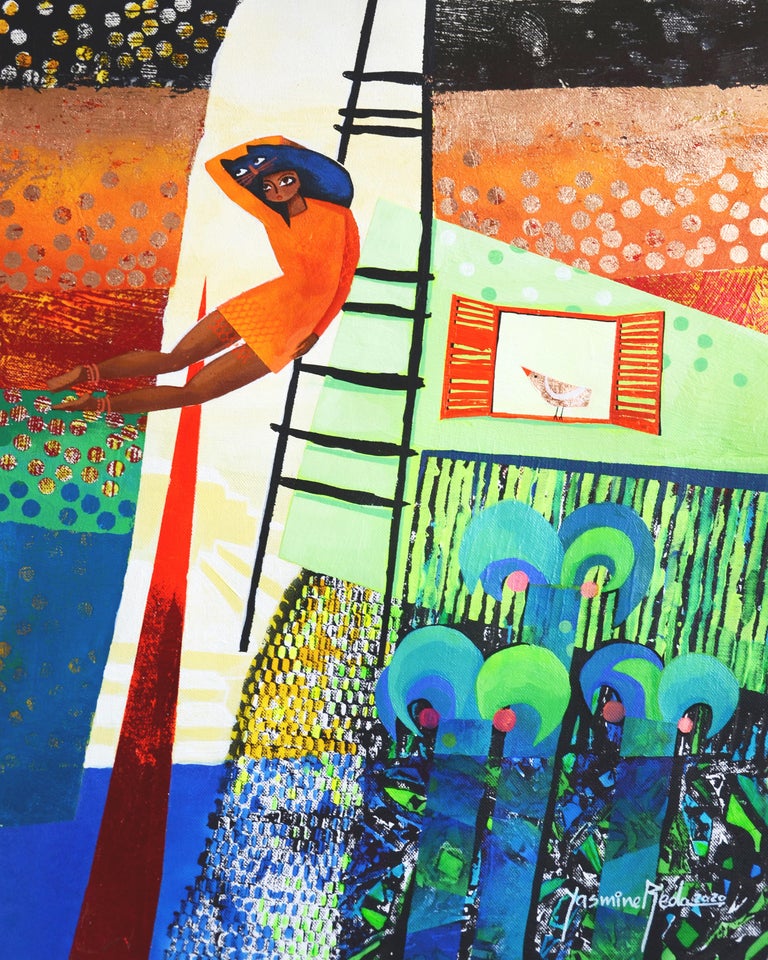 Yasmine Reda - "Balance" Mixed media Painting 22" x 17" inch by Yasmine ...
