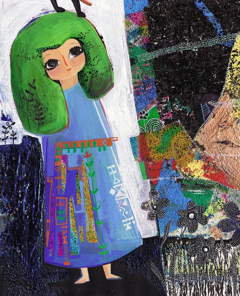 Yasmine Reda - "Searching for Home I" Mixed media Painting 17" x 13 ...
