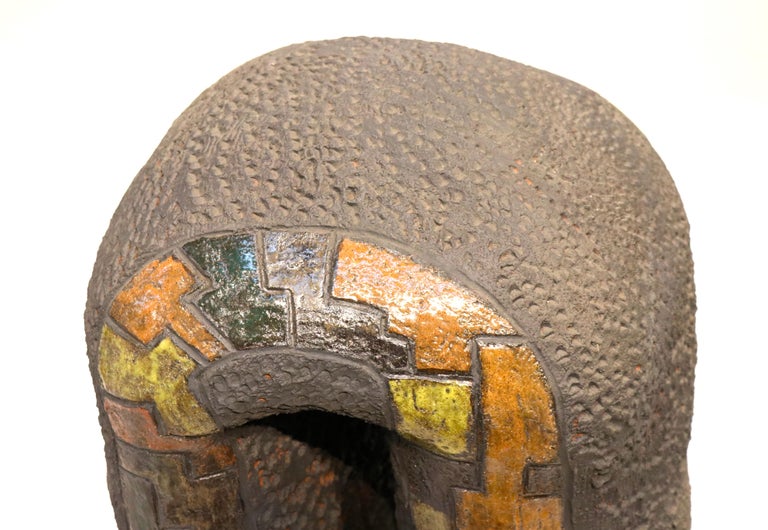 Mark Wade - Abstract Primitive Sculpture Art - Large Ceramic Red Clay ...