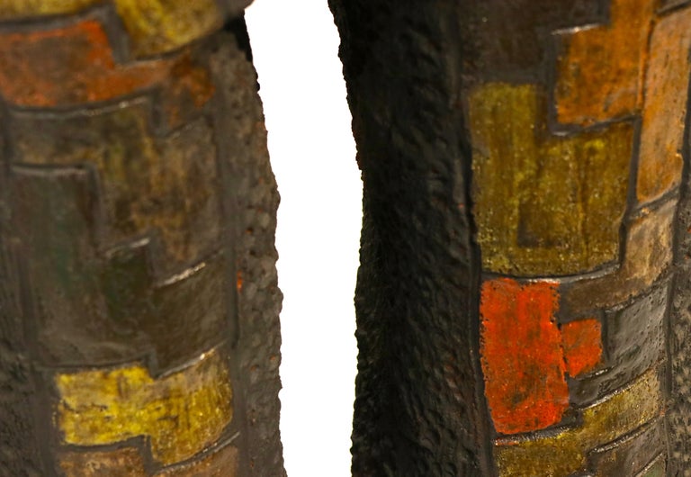 Mark Wade - Abstract Primitive Sculpture Art - Large Ceramic Red Clay ...