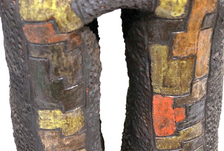 Mark Wade - Abstract Primitive Sculpture Art - Large Ceramic Red Clay ...