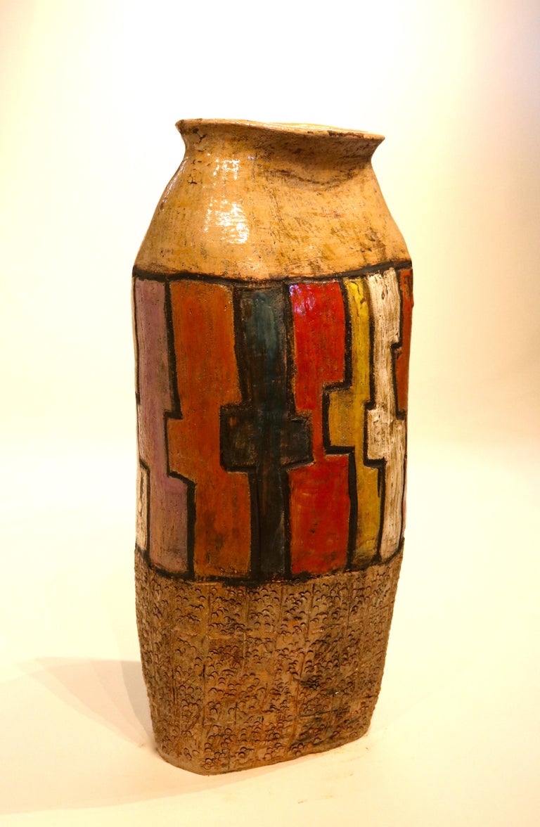 Mark Wade - Abstract Primitive Pottery - Large Ceramic Pot Sculpture ...