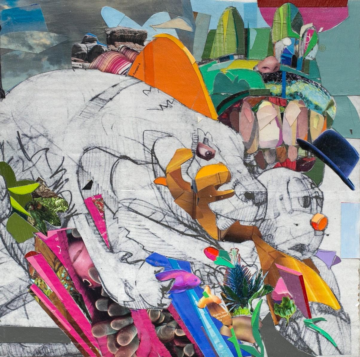 Benjamin Duke - E - Bright Colors, Woman, Dog, Flowers and Buildings ...