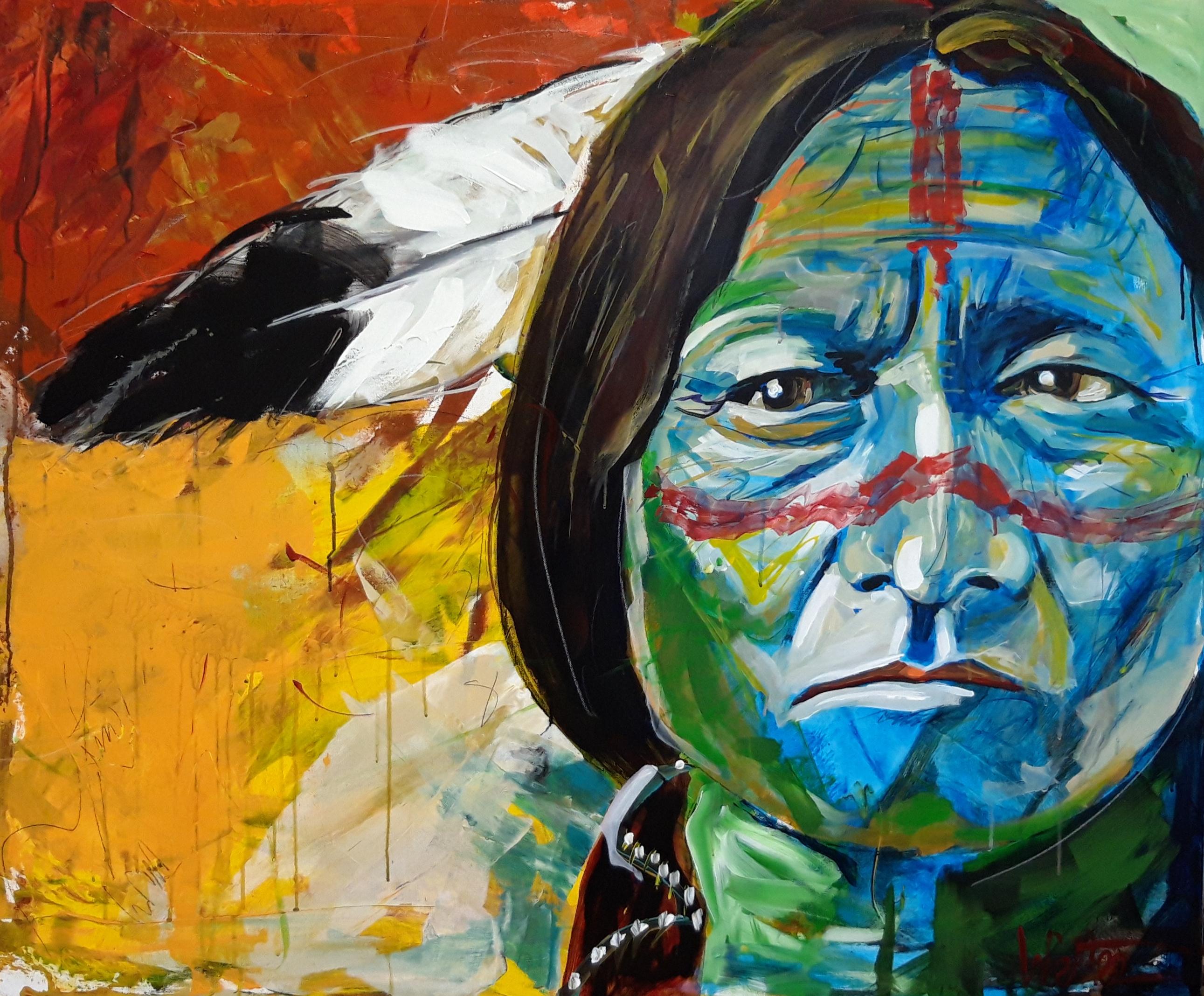 Eric Wetter - Sitting Bull Native American For Sale at 1stDibs