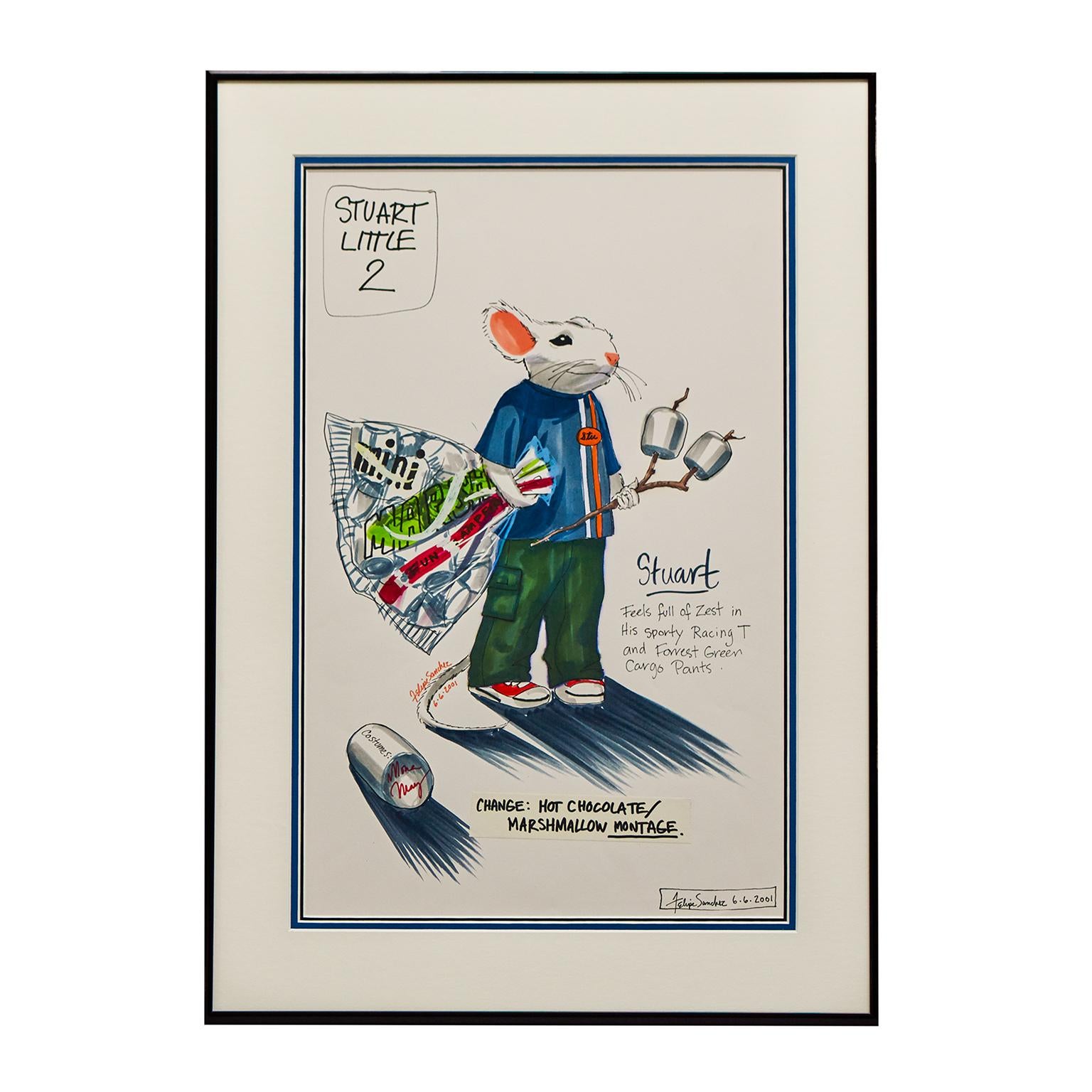 Unknown - Stuart Little 2 Concept Drawing - Fun Hamper And Marshmallows ...