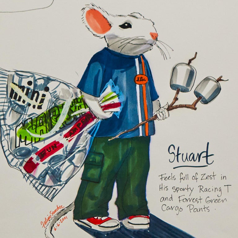 Unknown - Stuart Little 2 Concept Drawing - Fun Hamper And Marshmallows ...